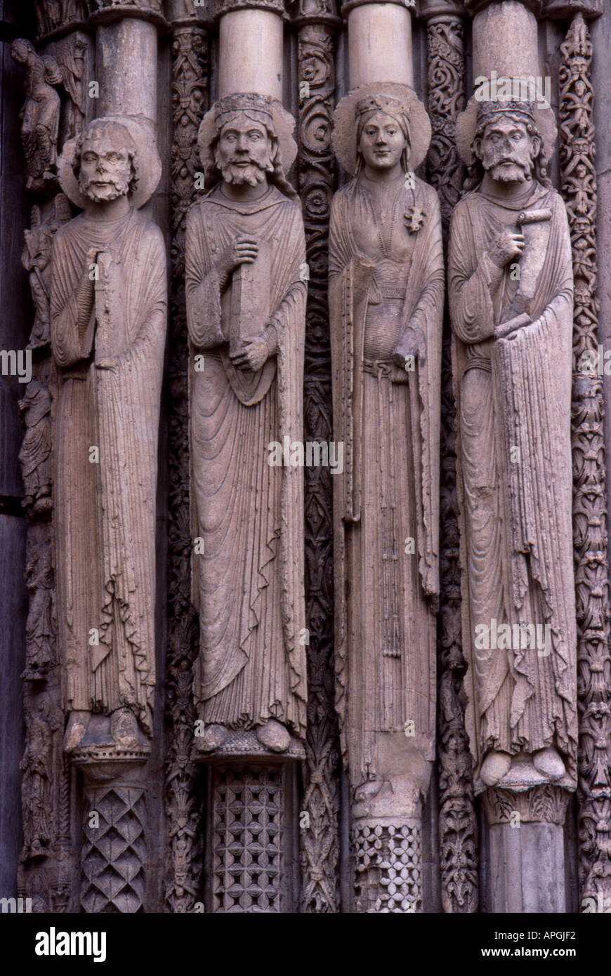 Cathedral of Chartres France a prophet King David Queen of Saba Solomon ...
