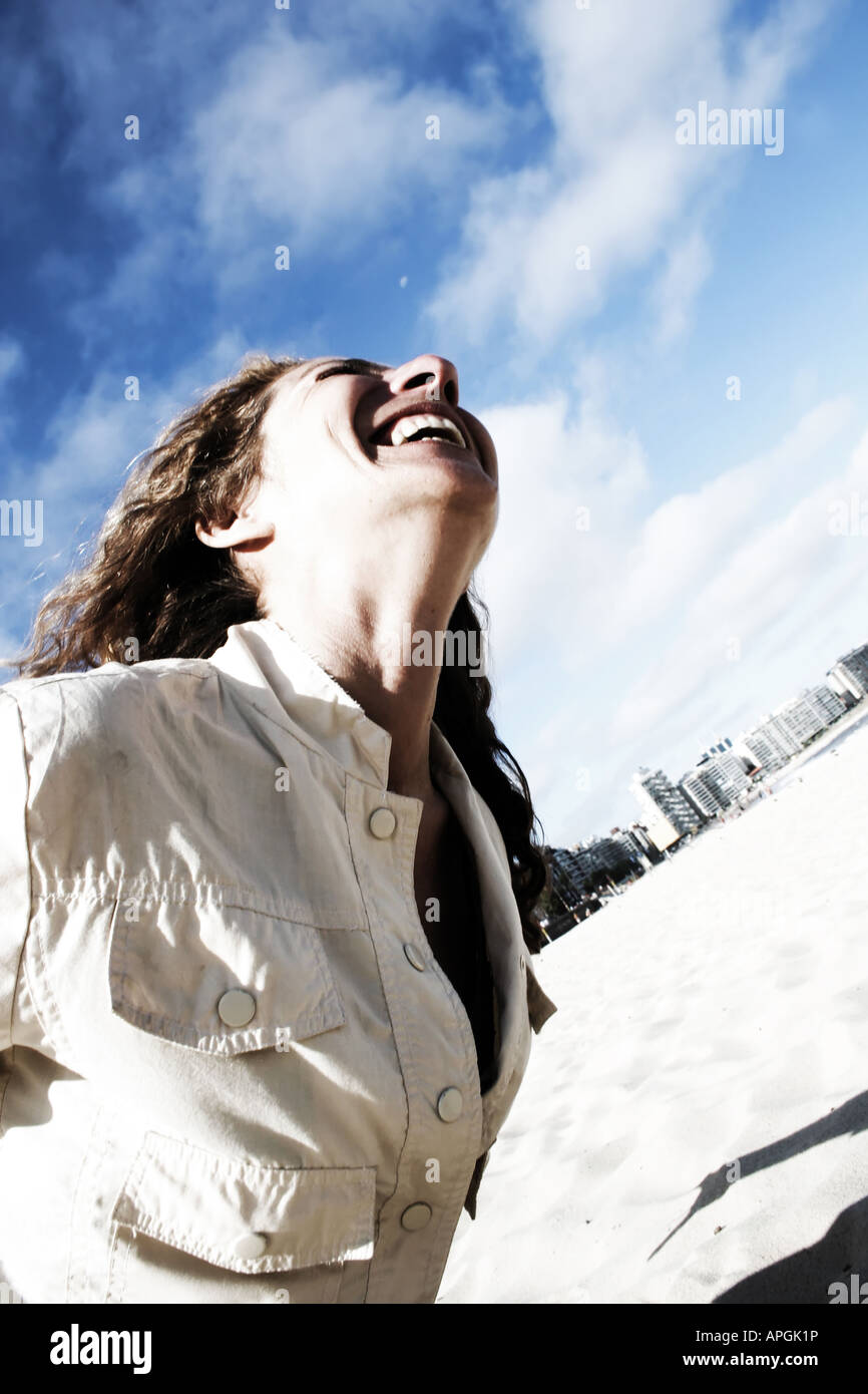 Screaming at the Beach Stock Photo - Alamy