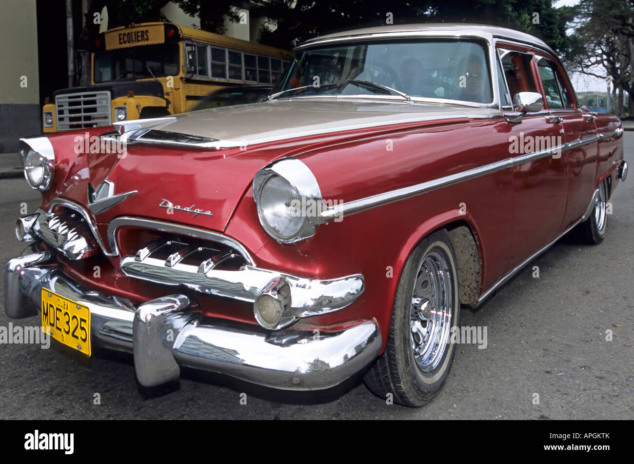 Classic American car, 1955 Dodge Royal 4-door sedan, Havana, Cuba Stock ...