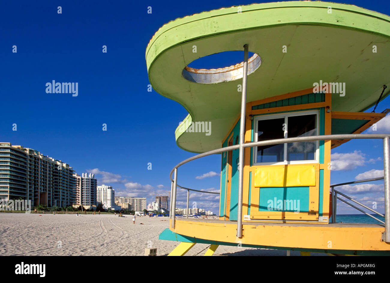 Art deco lifeguard station Miami Beach Florida America Stock Photo - Alamy