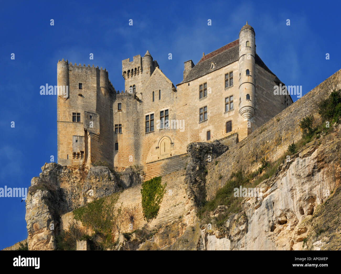 The Perched Castle of Baynac, Perigord, Dordogne, France Stock Photo ...