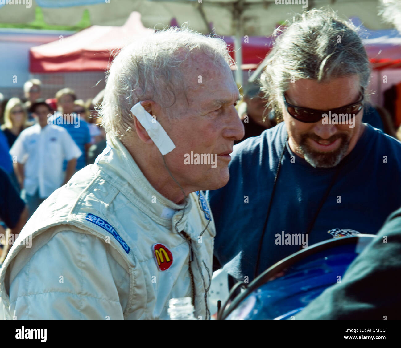 Paul Newman age 82 climbs out of racecar after winning at Lime Rock ...