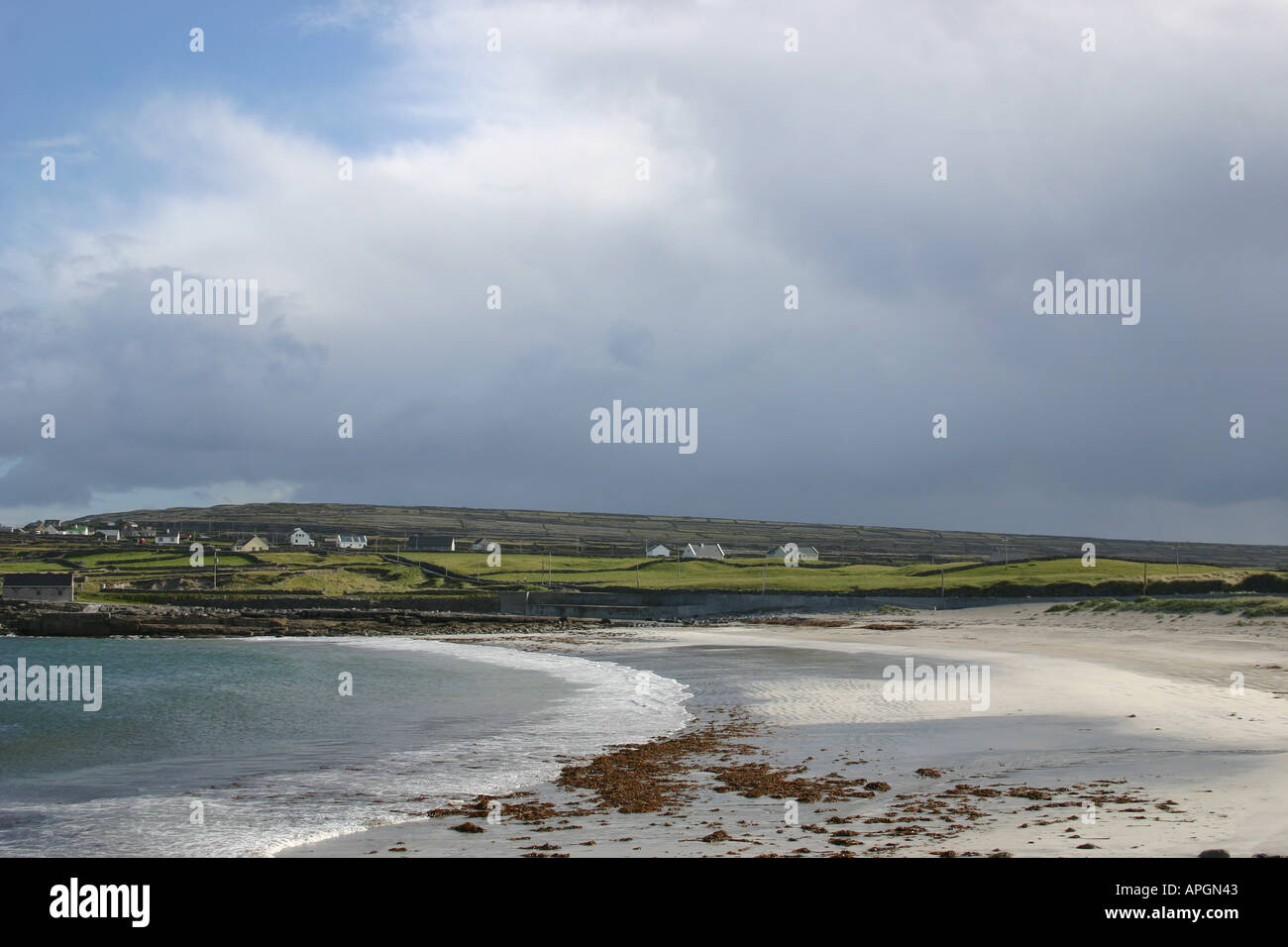 Beach on Inis Mor the Aran Islands, Connemara, County Galway, Ireland ...