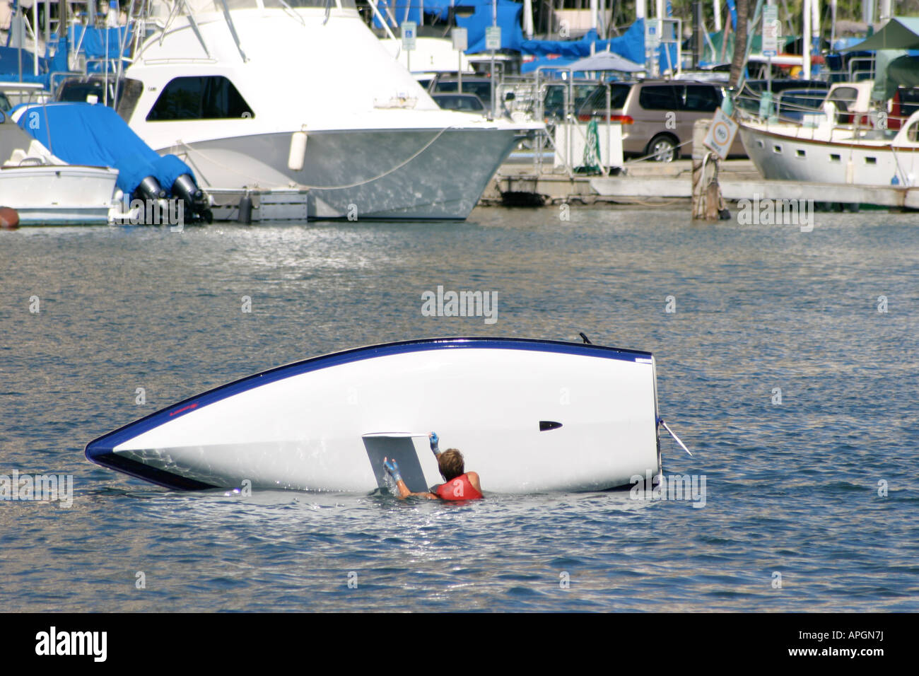Capsized yacht hi-res stock photography and images - Alamy