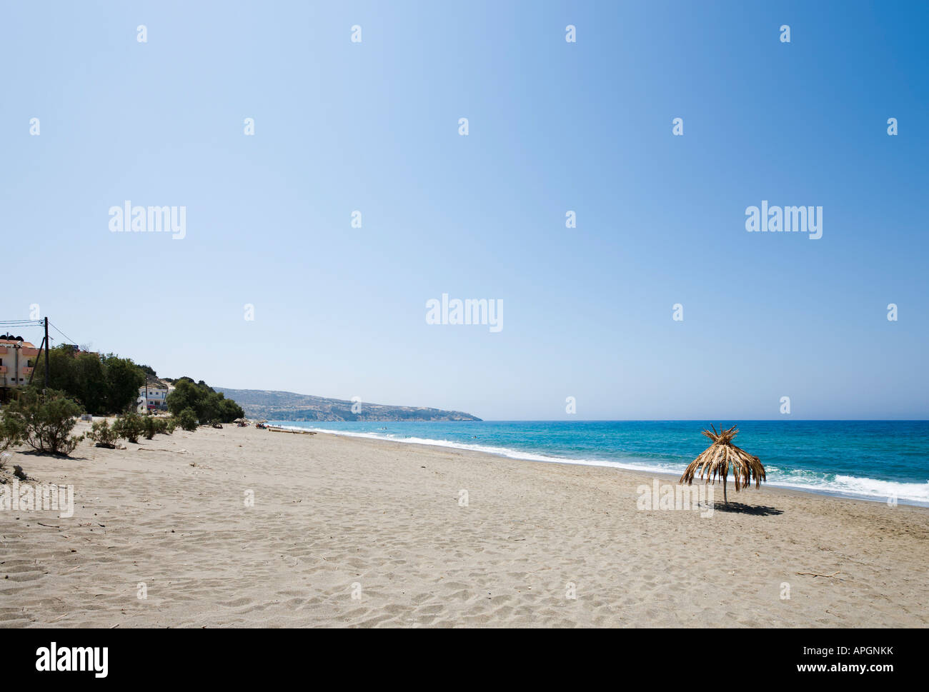 Beach, Kalamaki, Iraklion Province, South Coast, Crete, Greece Stock ...
