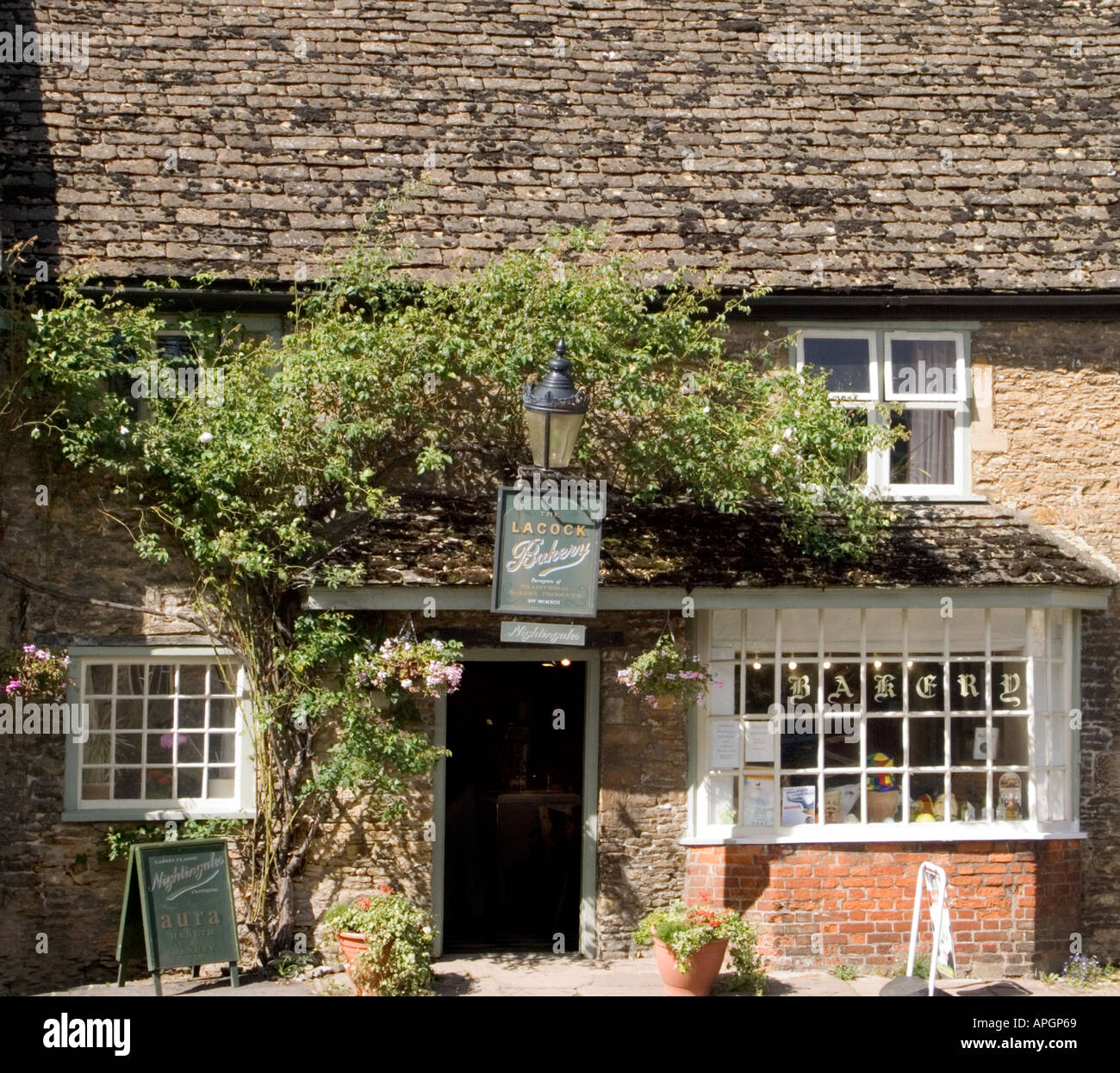 The Bakery, Lacock village Wiltshire England UK Stock Photo - Alamy