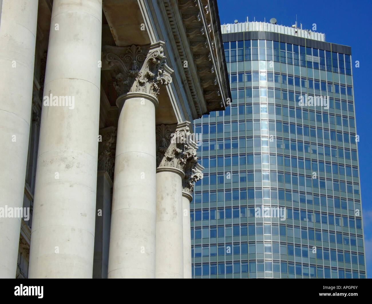 "Tate Gallery portico, Millbank Tower, London, England Stock Photo - Alamy