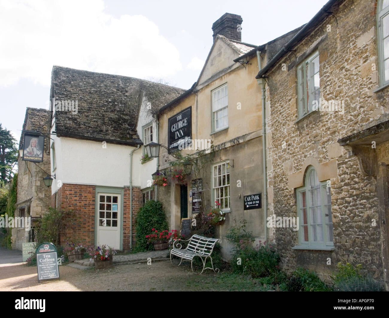 The George Inn, Lacock Wiltshire England UK Stock Photo - Alamy