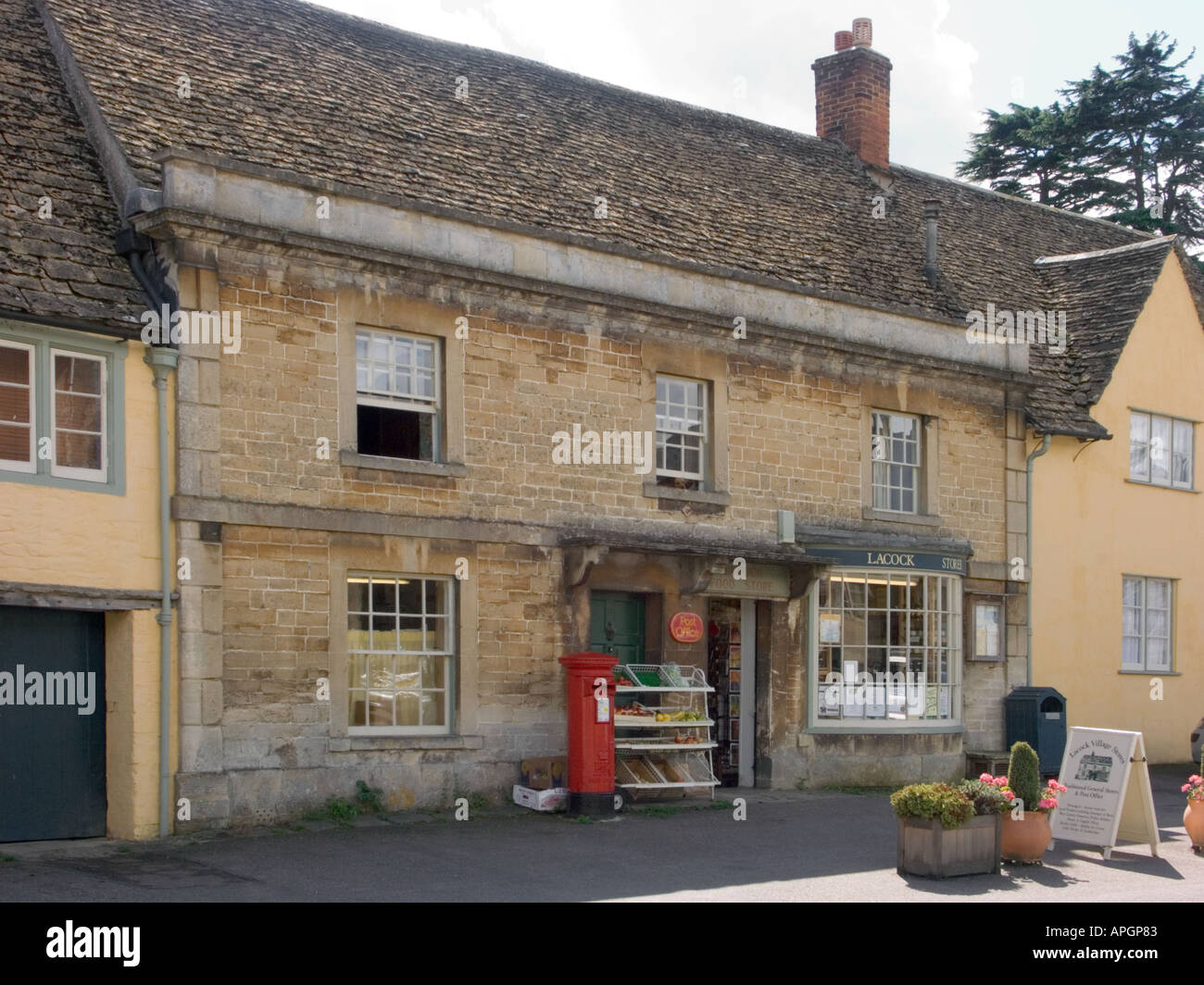 Post Office, Lacock village Wiltshire England UK Stock Photo - Alamy