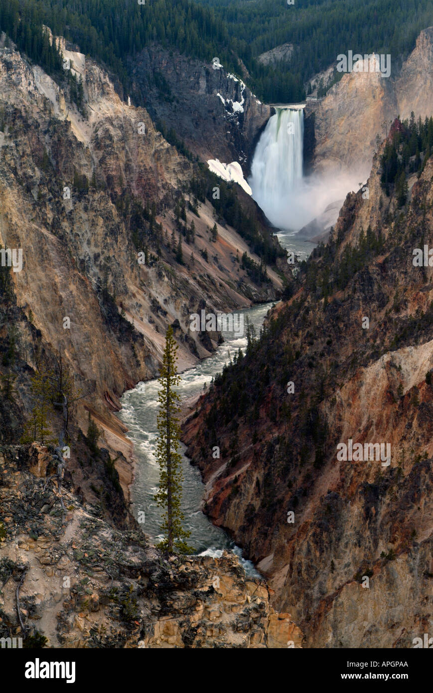 Upper Yellowstone falls, Grand Canyon of the Yellowstone river ...
