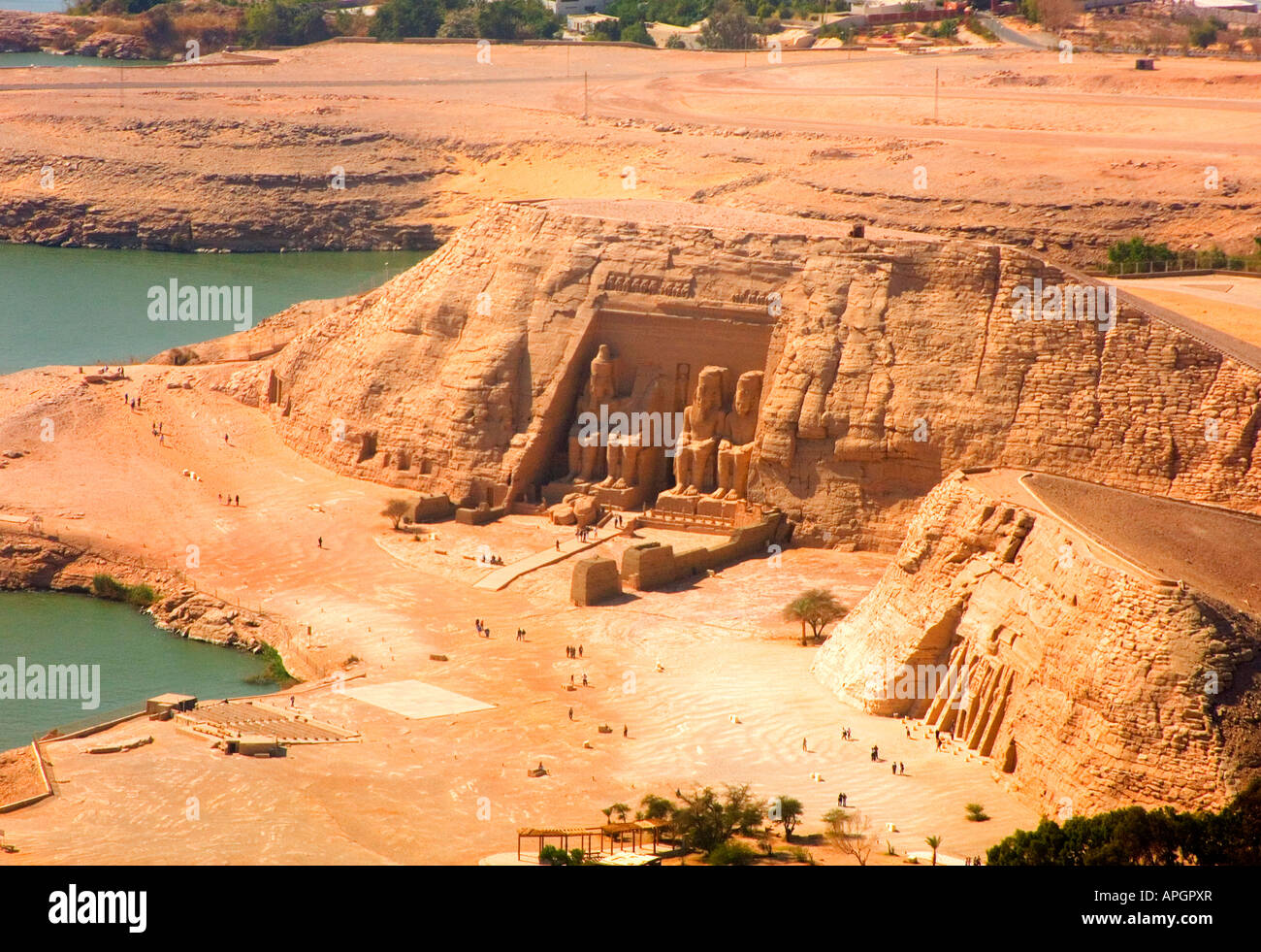 Archeological site of the Temples at Abu Simbel in southern Egypt Stock ...
