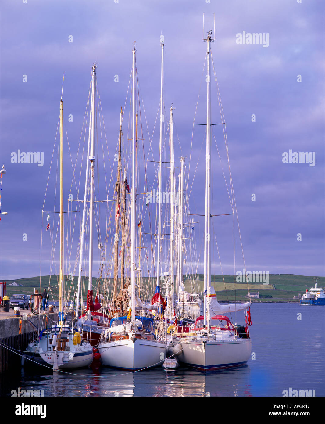 Yachts in the Small Boat Harbour, Lerwick, Mainland, Shetland, Scotland ...