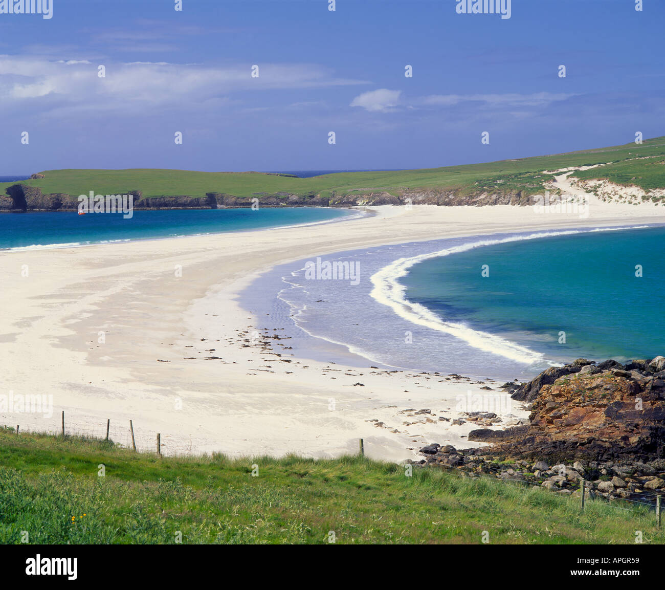 St Ninians Isle, Mainland, Shetland, Scotland, UK. An example of a ...