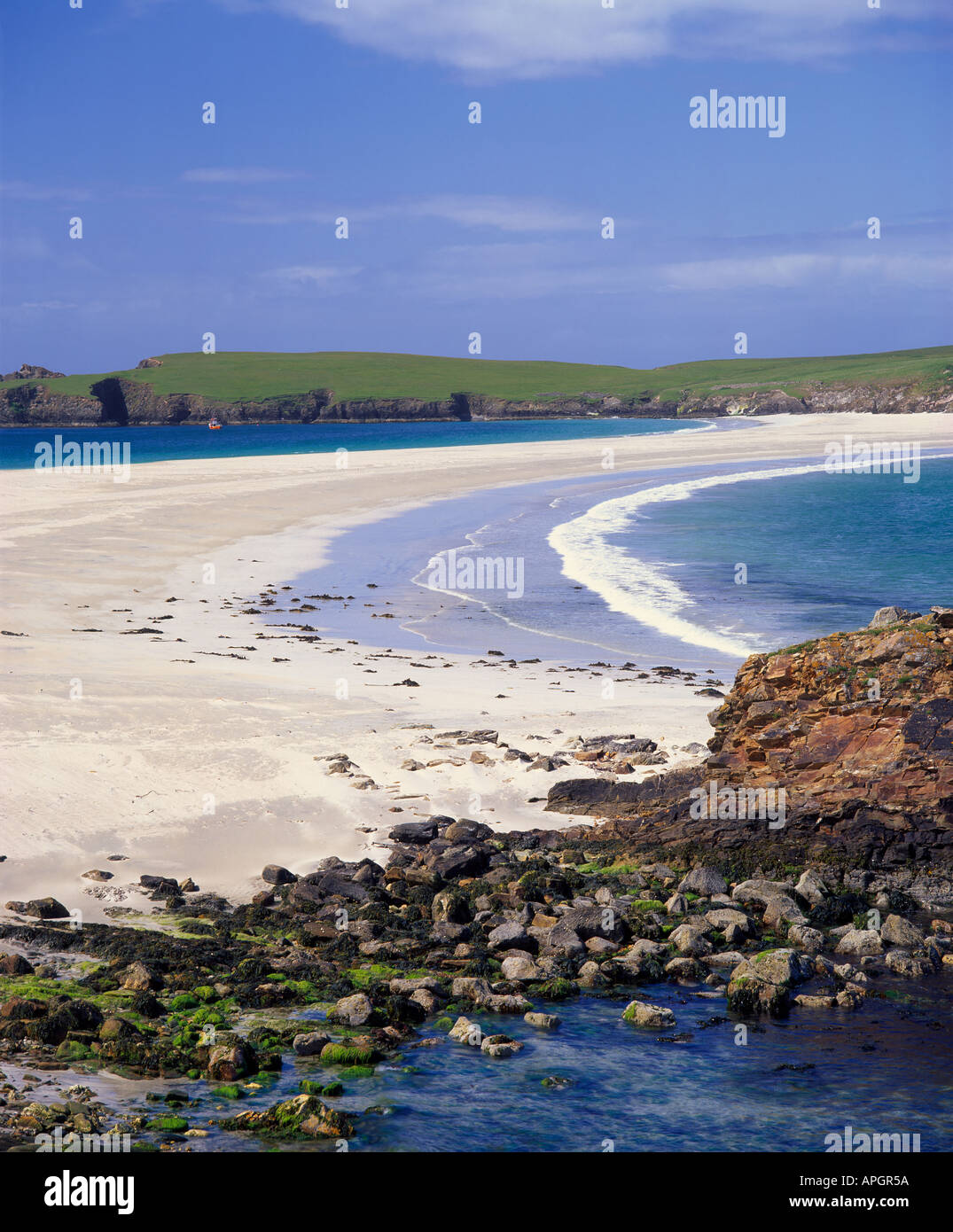 St Ninians Isle, Mainland, Shetland, Scotland, UK. An example of a ...