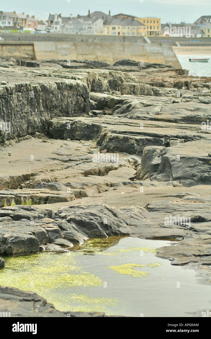 Houses coastal city atlantic ocean background hi-res stock photography ...