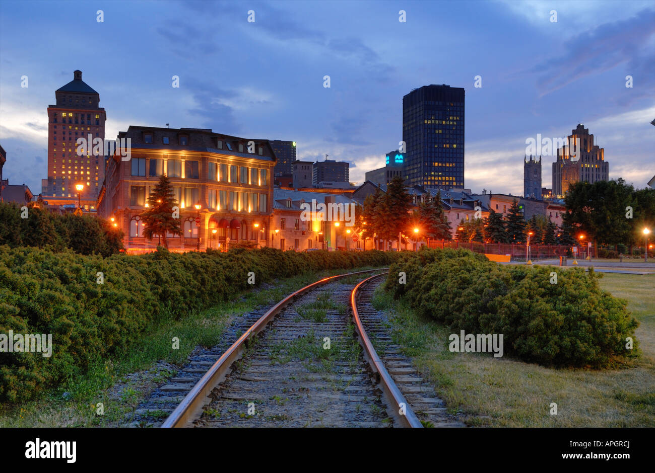 The railway to the old Montreal II, Montreal, Quebec, Canada Stock ...