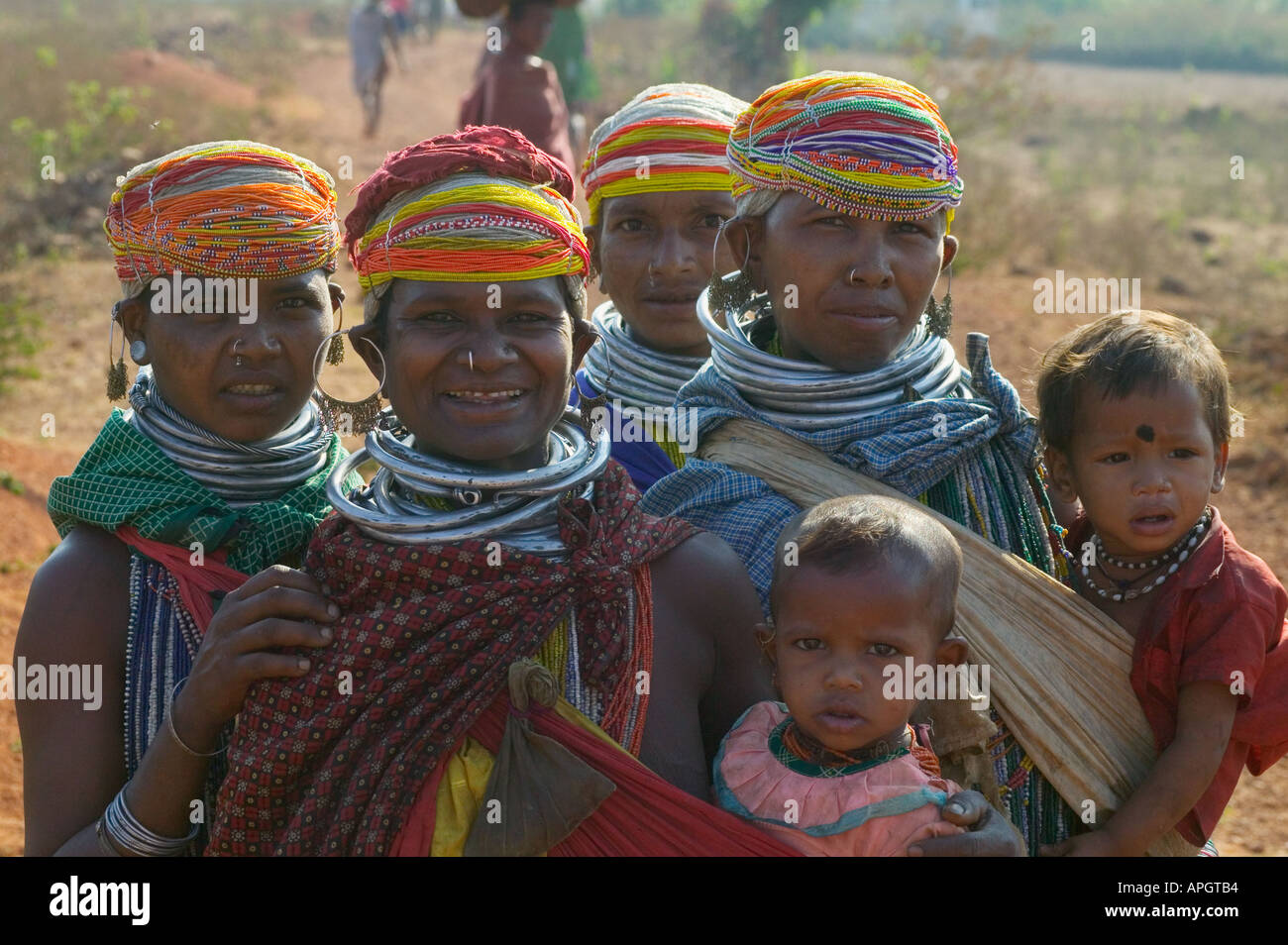 Bondo woman wearing beads costume Orissa India Stock Photo - Alamy