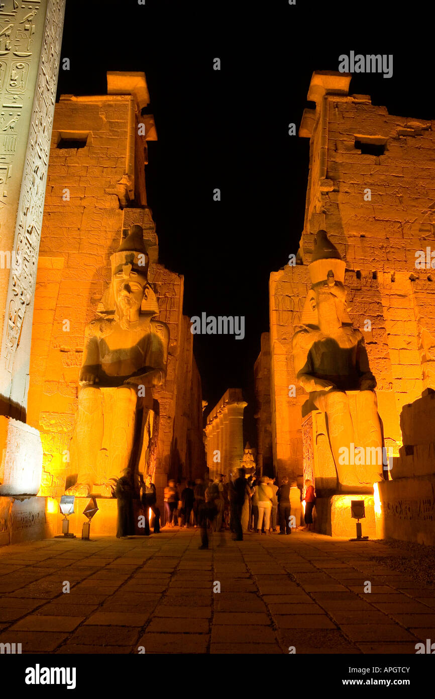 Inside the Temple of Luxor in Egypt . ....really impressive at nightime ...