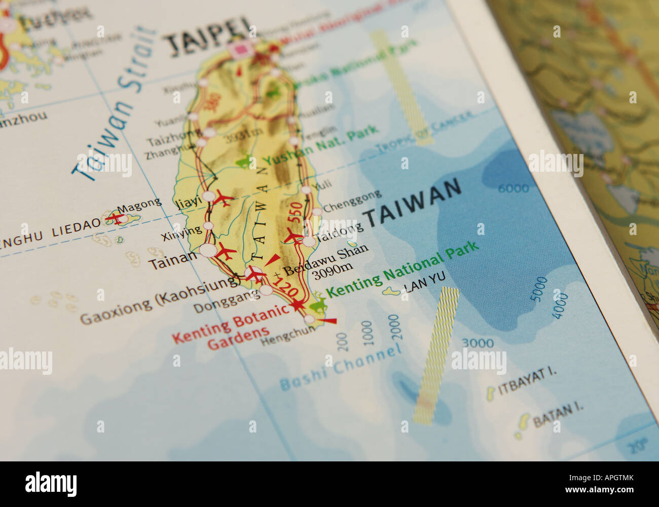 Taiwan map up close hi-res stock photography and images - Alamy