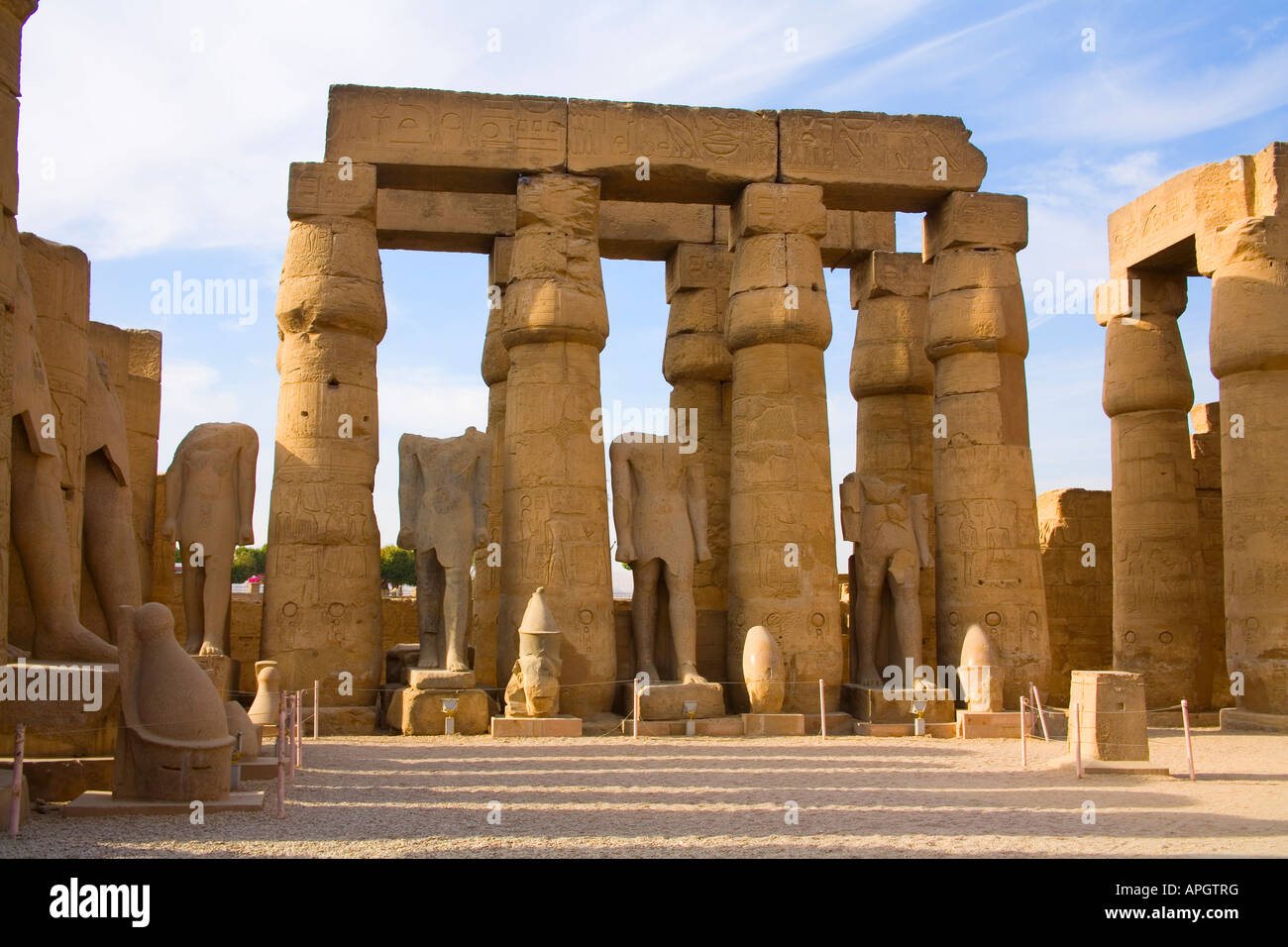 Inside the Temple of Luxor in Egypt Stock Photo - Alamy