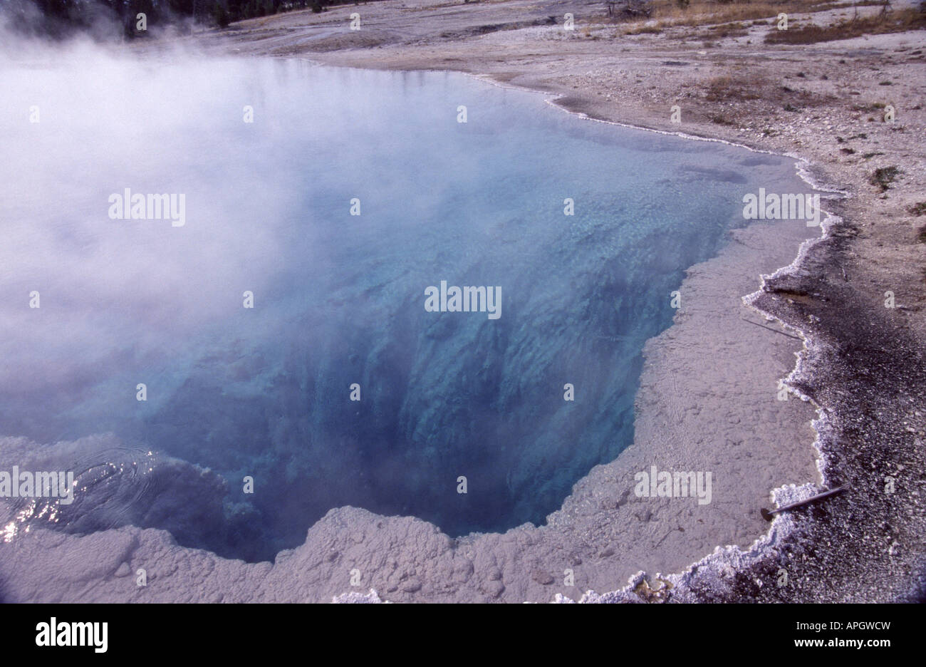 Black Pool West Thumb Yellowstone National Park Wyoming USA Stock Photo ...