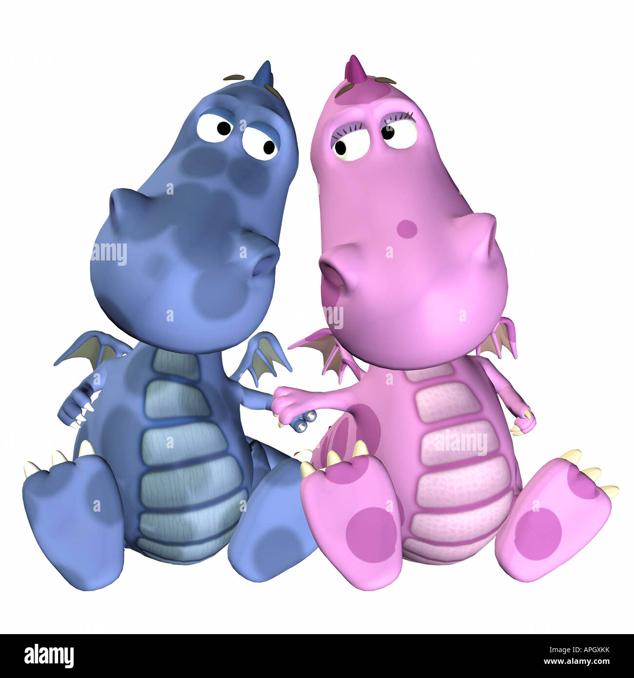 Dragons in love Stock Photo - Alamy