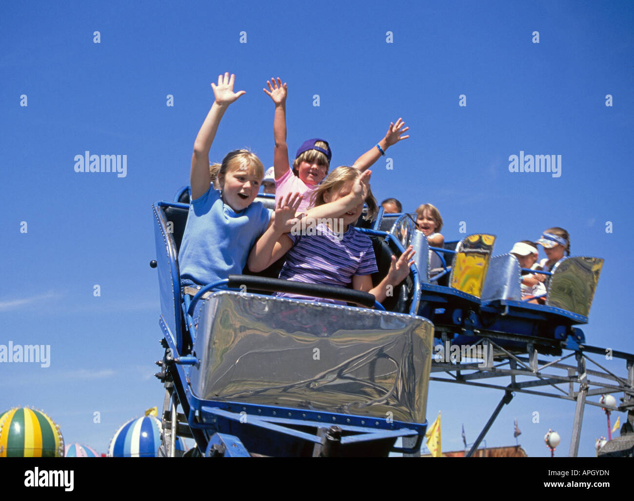 Children having fun on roller hi-res stock photography and images - Alamy