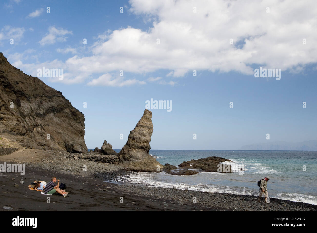 Spain, Canary Islands, La Gomera, Beach Playa de la Caleta Stock Photo - Alamy