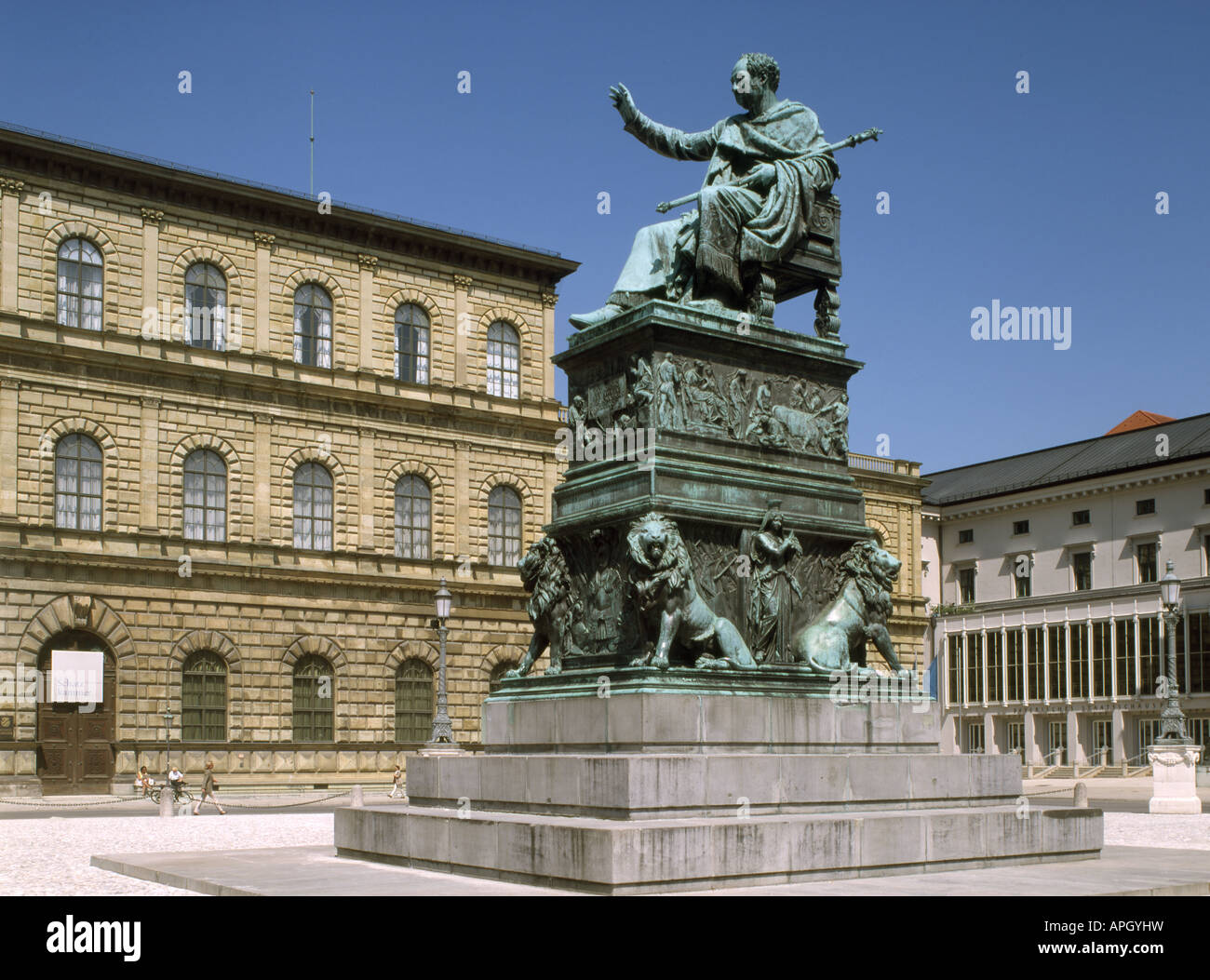 Germany Bavaria Munich Max Joseph Platz Stock Photo - Alamy