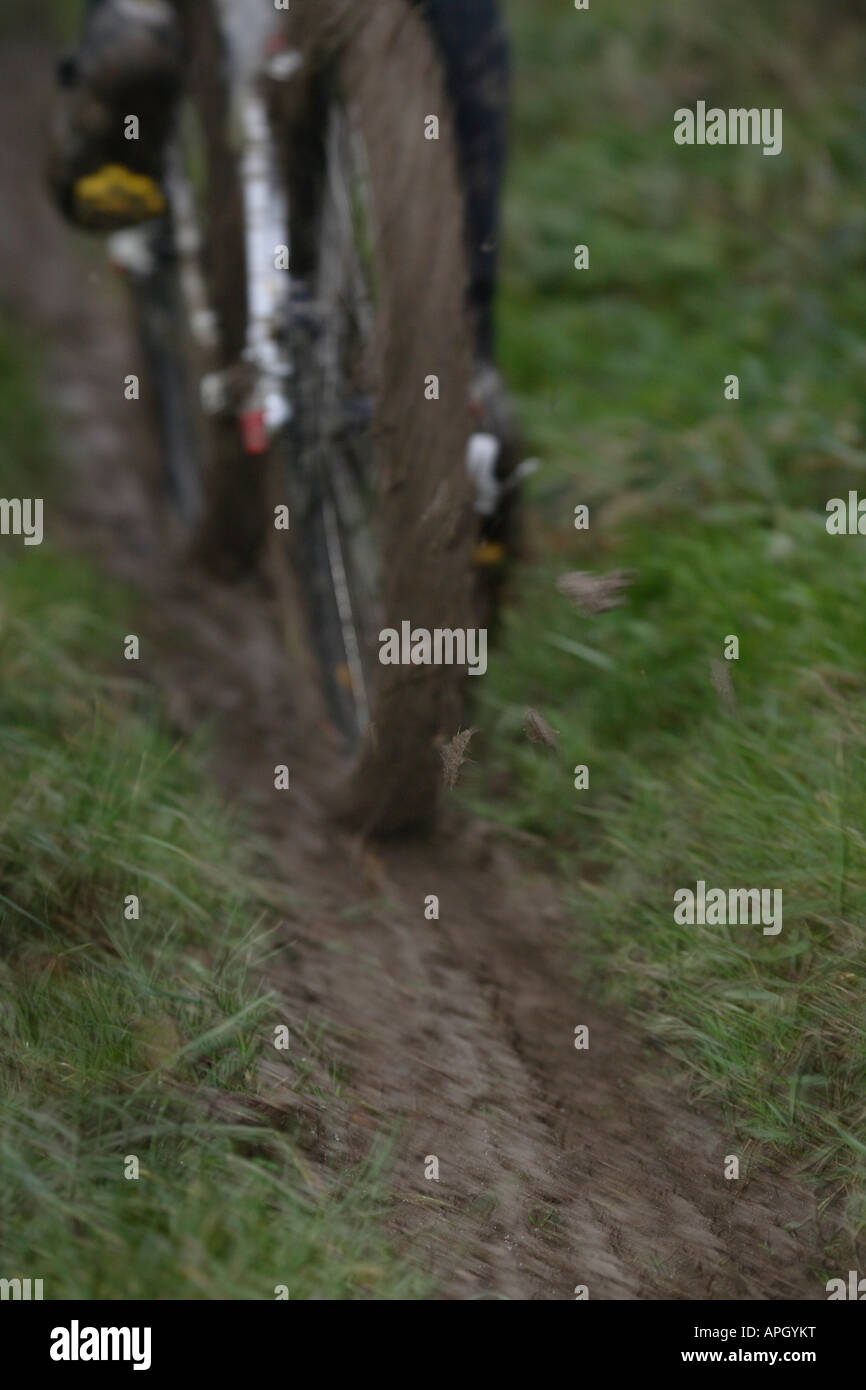 Mud Flying from a Back Wheel Stock Photo - Alamy