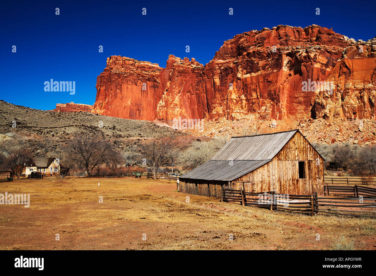 Gifford Farm House and barn Capitol Reef National Park Southern Utah ...
