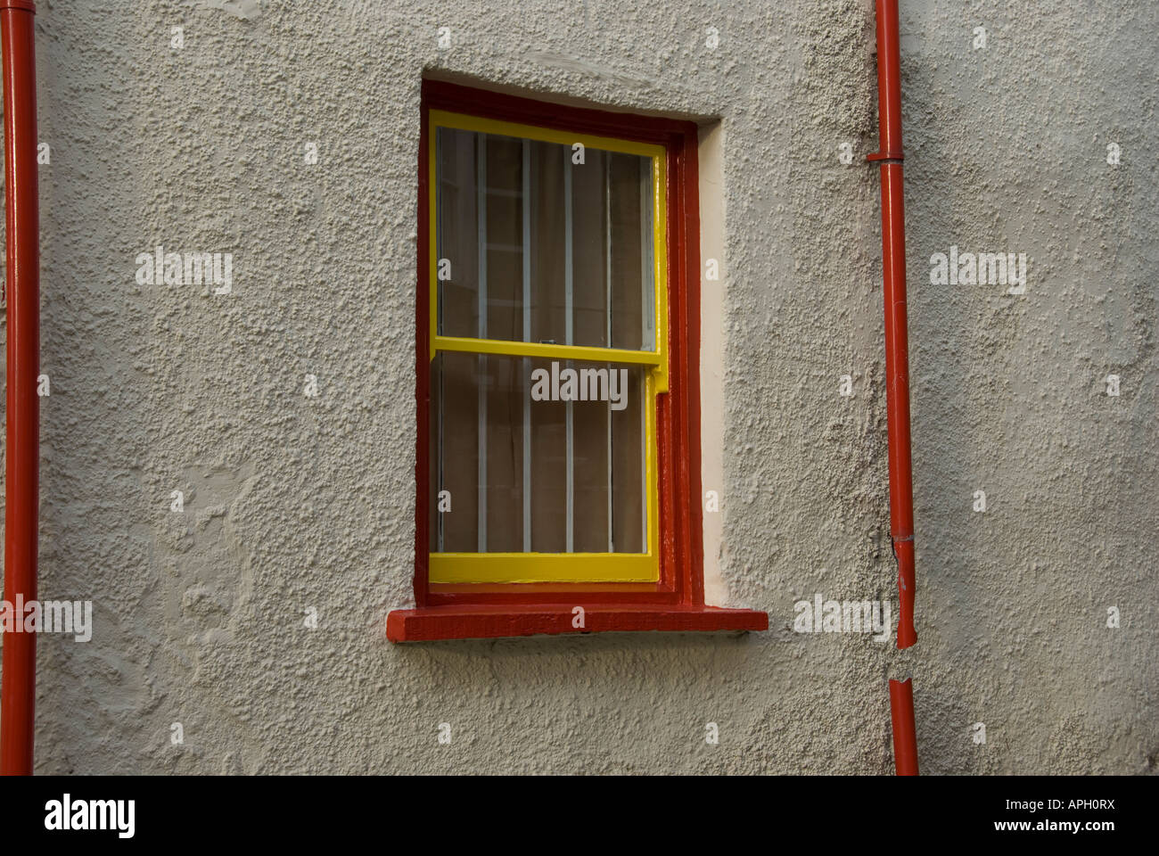 red and yellow sash window Stock Photo - Alamy