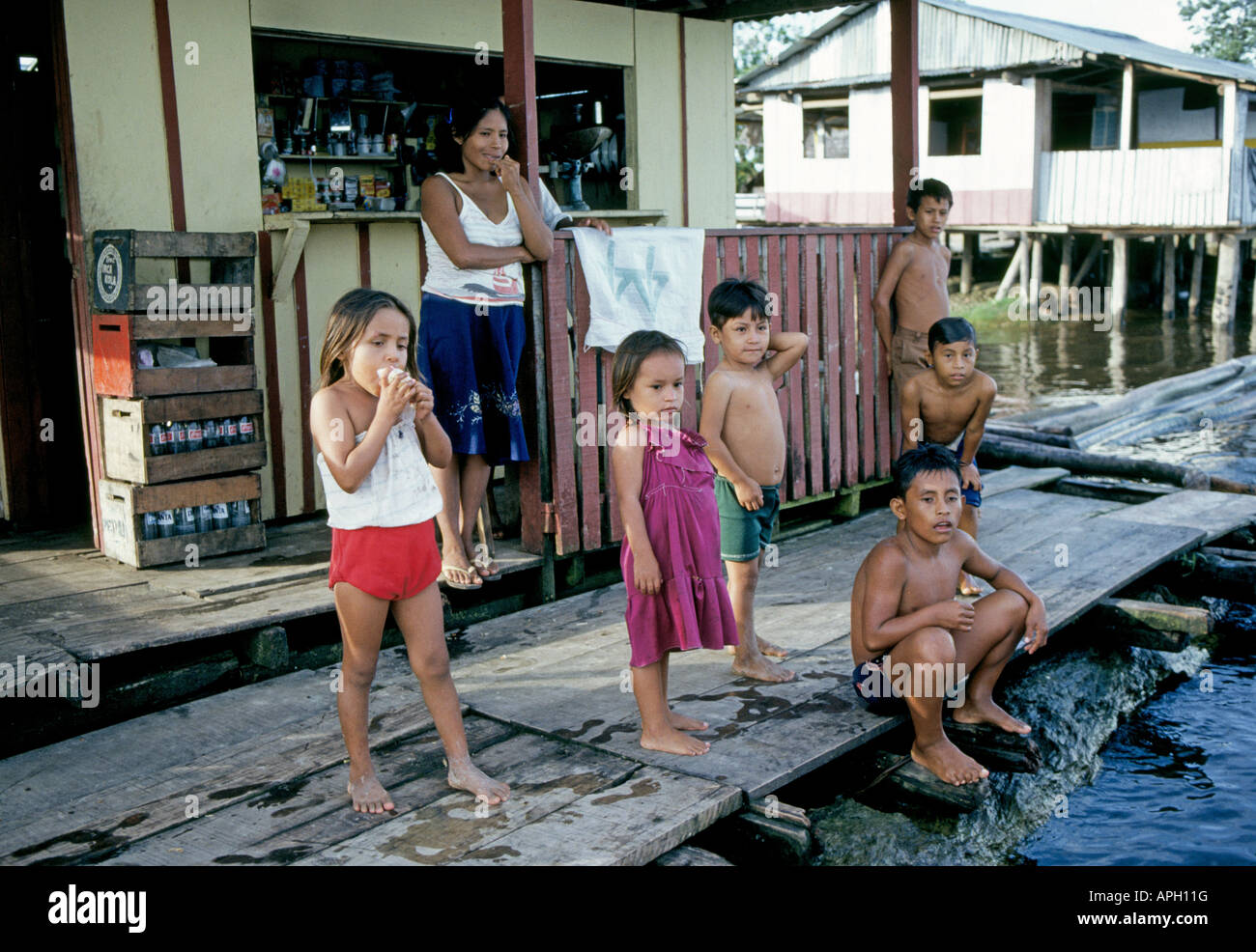 Amazon rainforest children indians hi-res stock photography and images ...