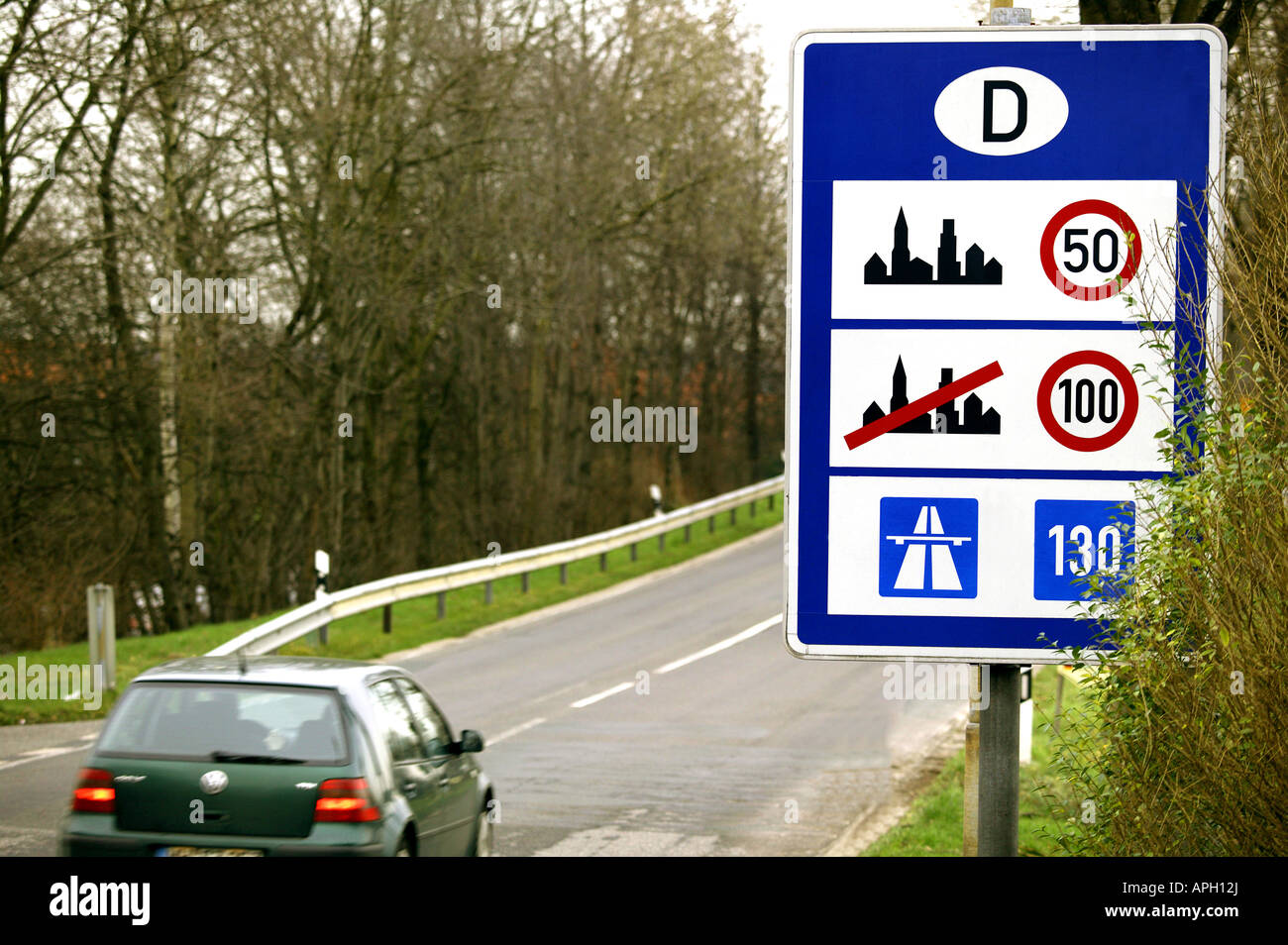 checkpoint border crossing Germany Europe traffic sign travel car ...
