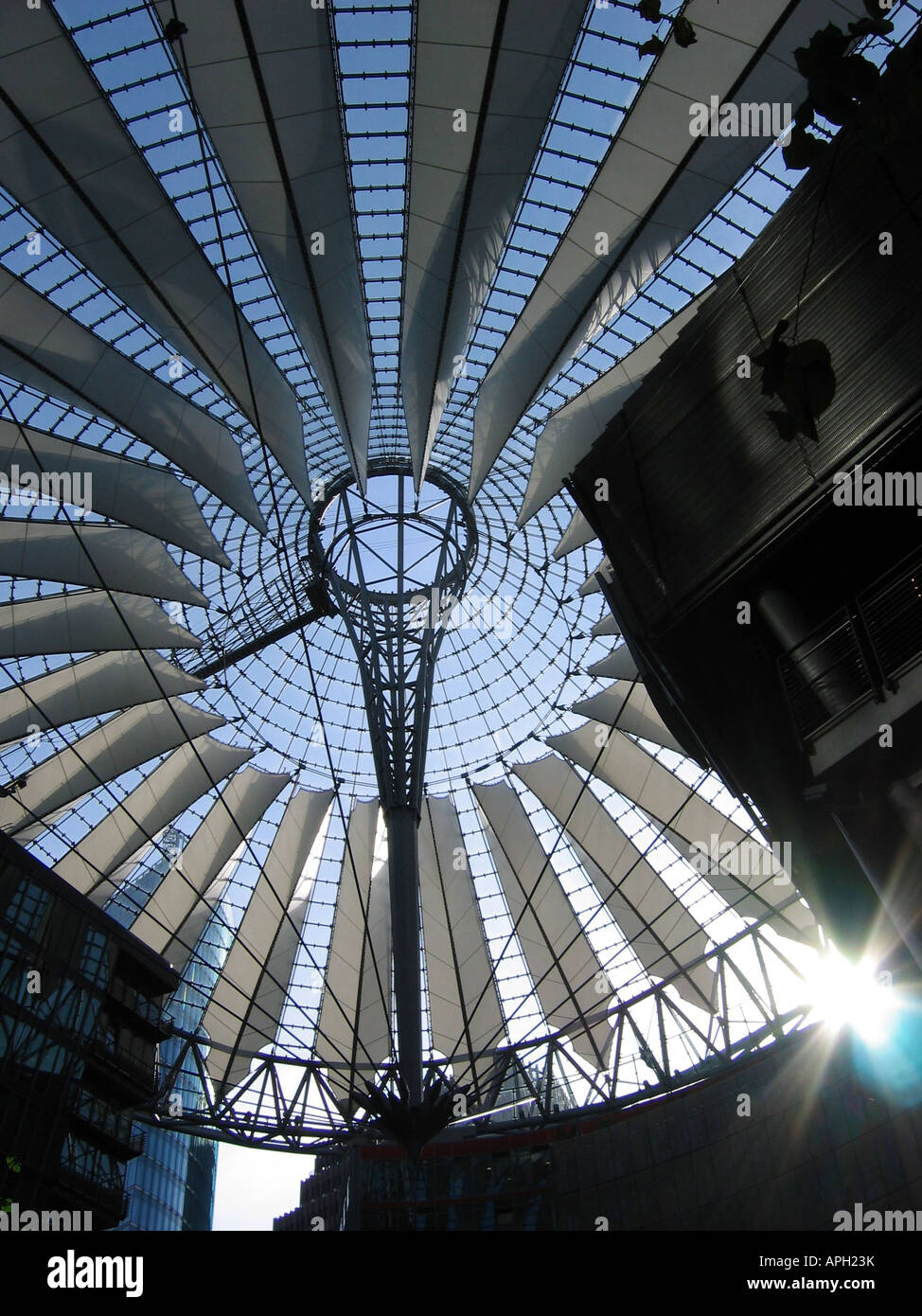 Atrium roof, Sony Centre, Berlin, Germany Stock Photo - Alamy