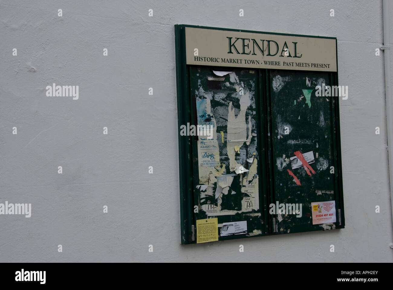 kendal historic market town sign Stock Photo - Alamy