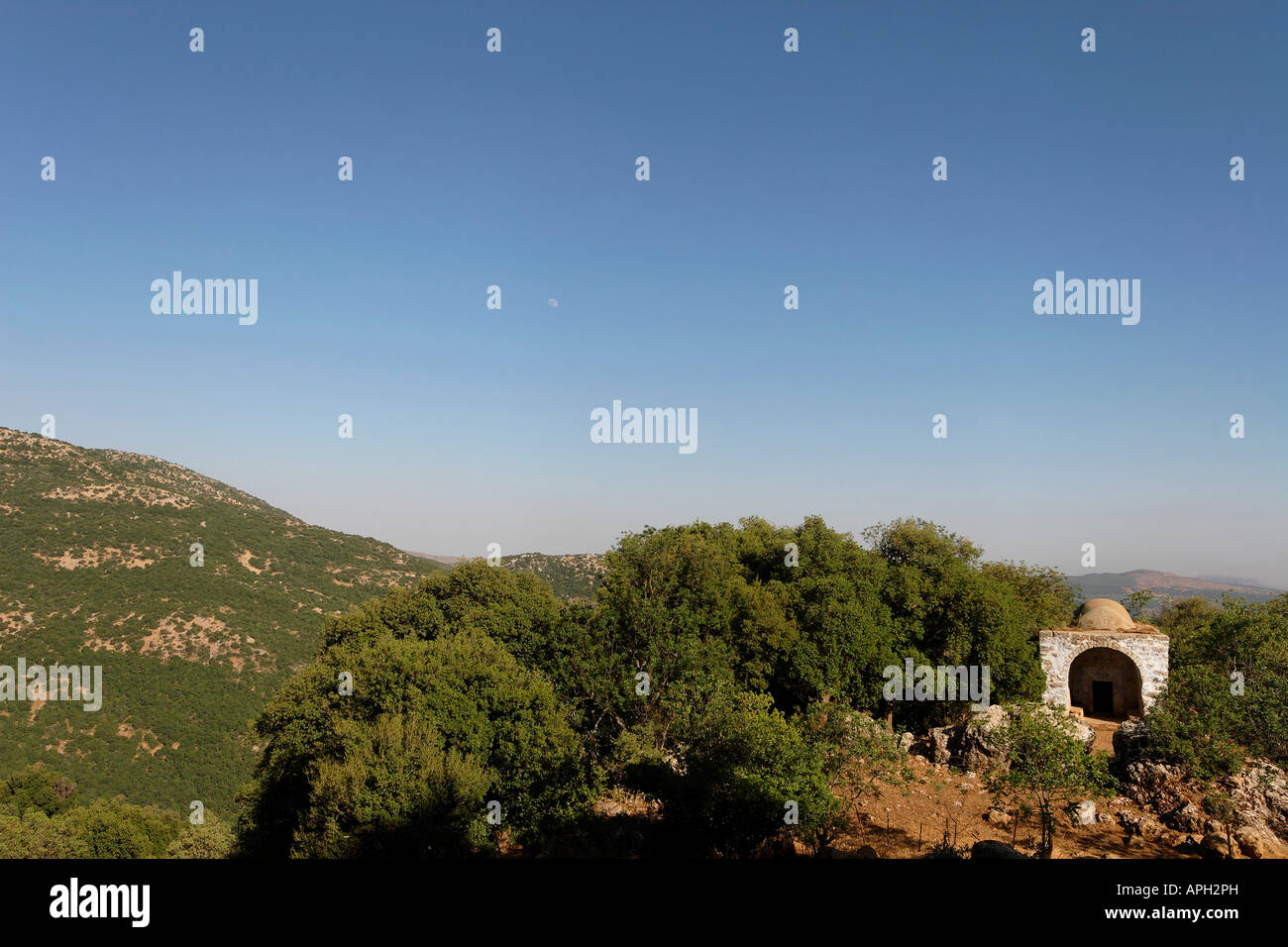 The Golan Heights Makam Ibrahim el Halil on Mount Betarim the location ...