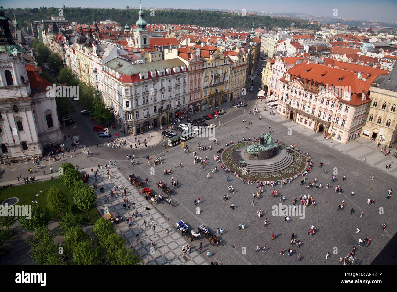 Old Town Square from the Town Hall, Prague, Czech Republic, Europe ...