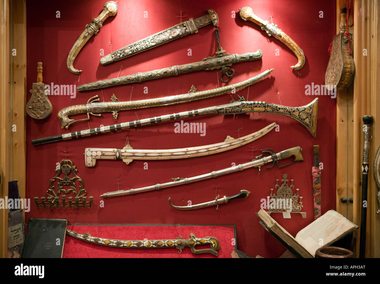 Morocco Marrakech old weapons in Medina suk Stock Photo - Alamy