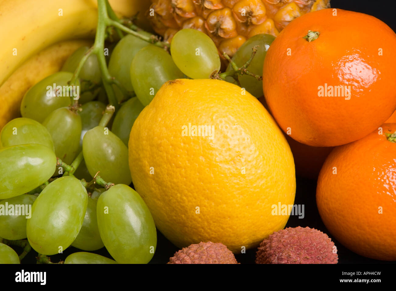Close up view of various fresh fruits Stock Photo - Alamy
