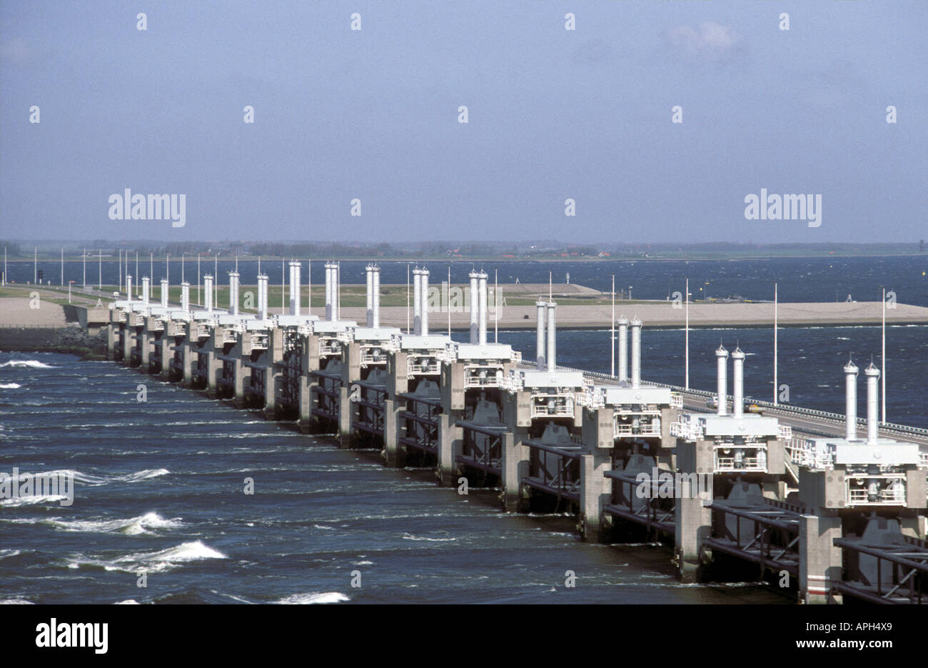 Oosterschelde flood prevention barrier Holland Stock Photo - Alamy