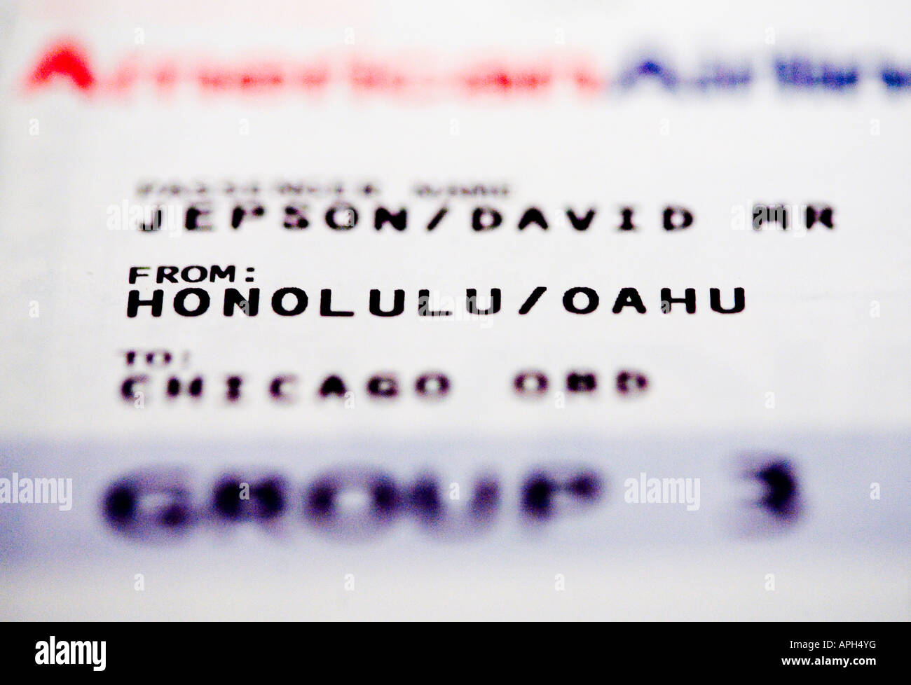 American Airlines flight boarding passes Stock Photo - Alamy