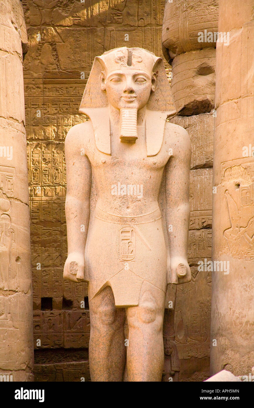 Statue of Ramses ll at the Temple of Luxor in Egypt Stock Photo - Alamy