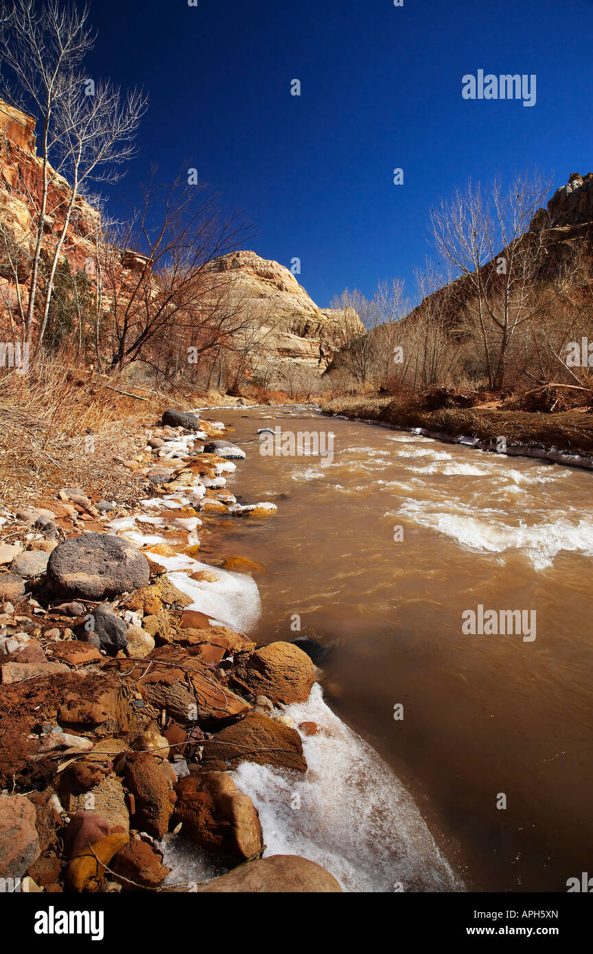 Capitol Dome and the Fremont River Capitol Reef National Park Southern ...