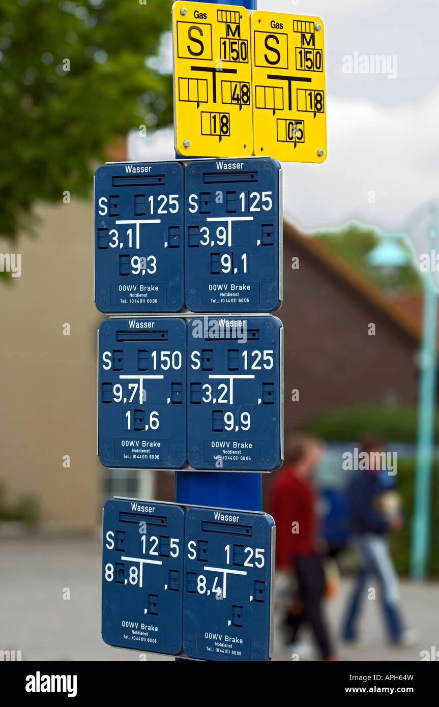sewer fire department delete sign city water supply yellow blue number ...