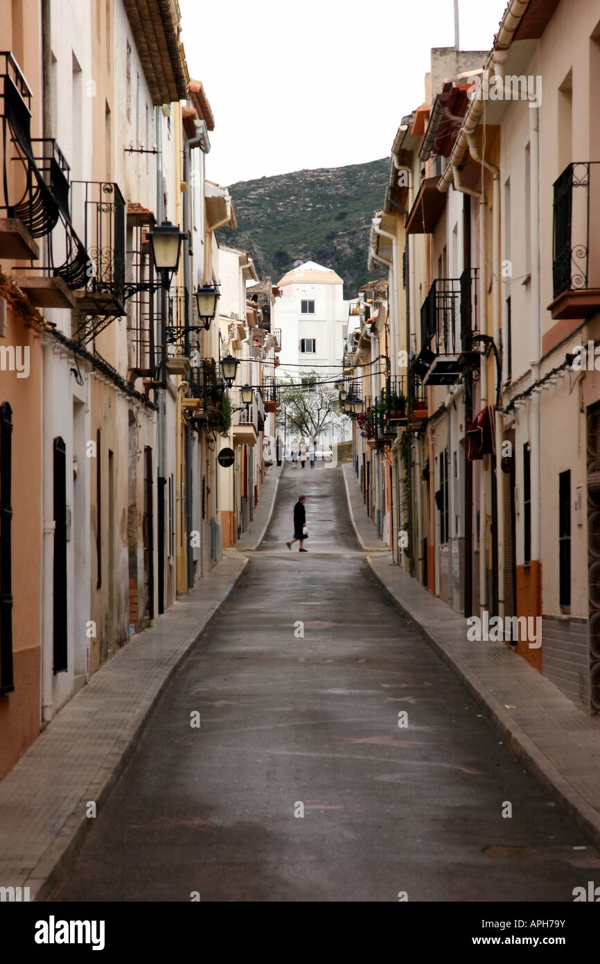 Street scene in the Spanish village of Orba Stock Photo - Alamy