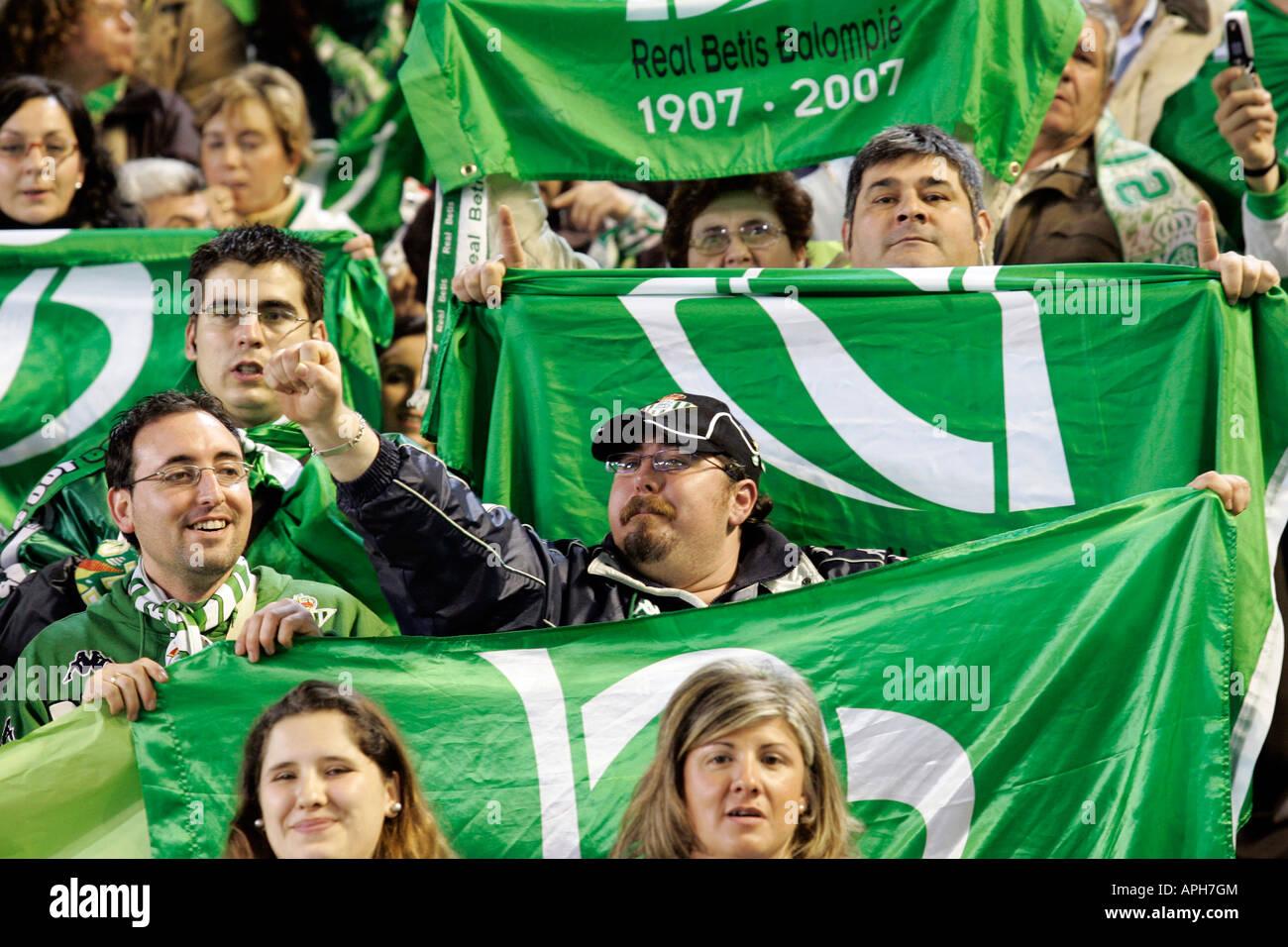 Real betis sevilla flag hi-res stock photography and images - Alamy