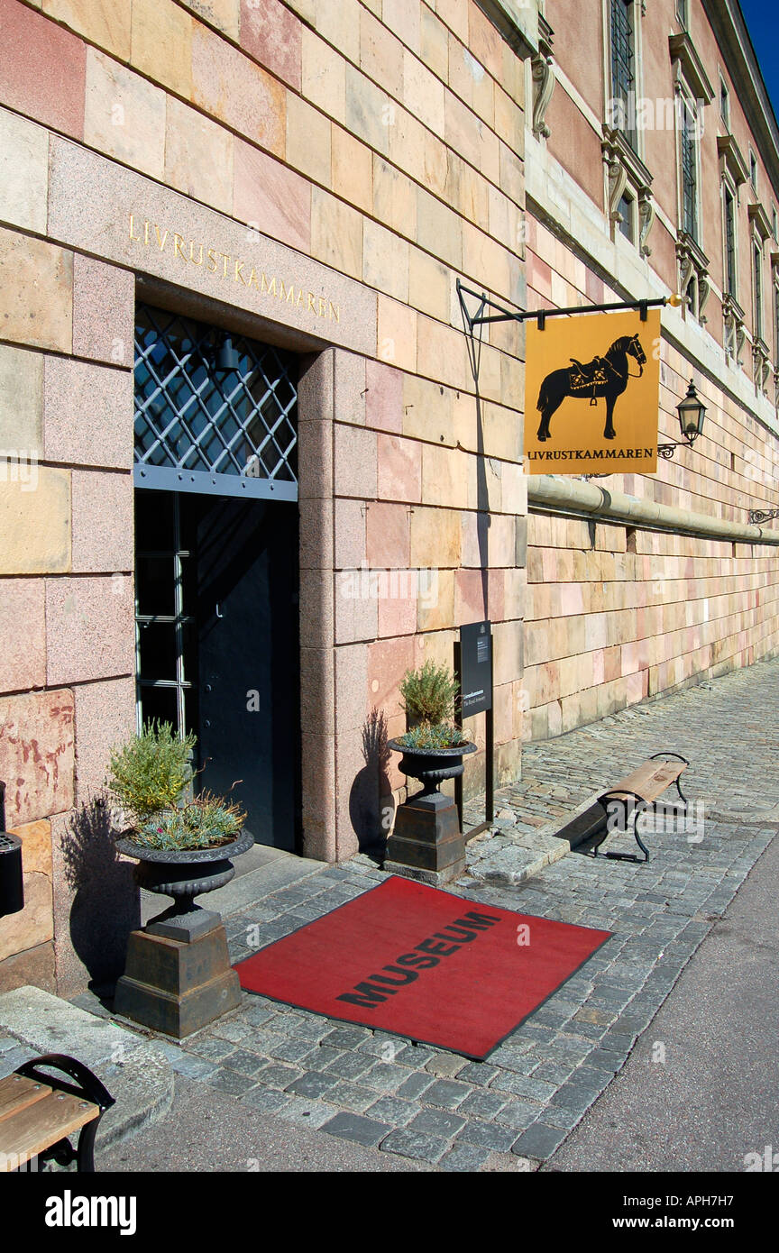 The Royal Armoury Museum at the Royal Palace in Stockholm Sweden shows ...