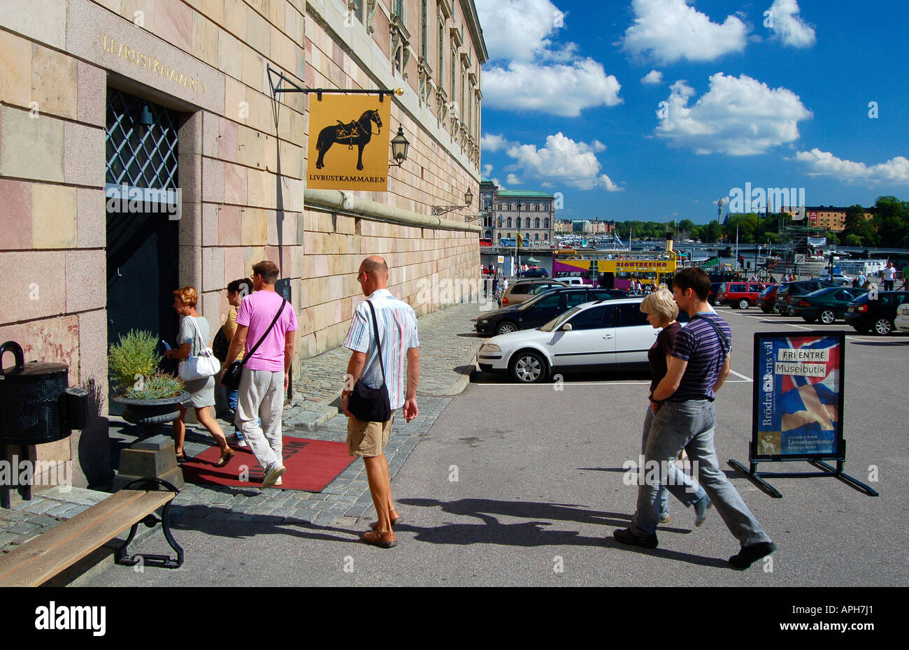 The Royal Armoury Museum at the Royal Palace in Stockholm Sweden shows ...