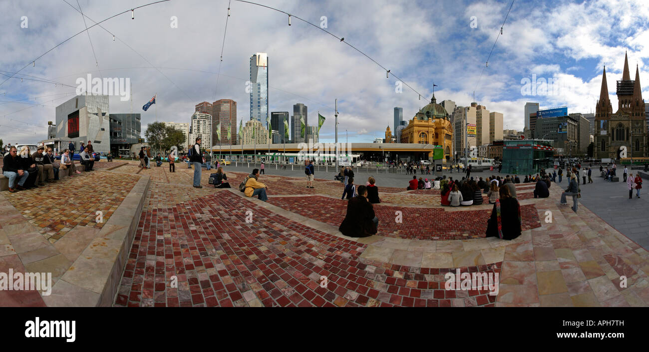 Melbourne: Federation Square Stock Photo - Alamy